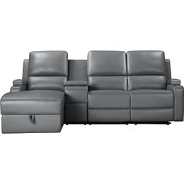 Home Affaire Ecksofa »NAPORI Multimediasofa, 3er Kinosessel XXL, L-Form, 3 Bezugsstoffe« Kinosofa mit Relaxfunktion, Getränkehalter, Staufach und...