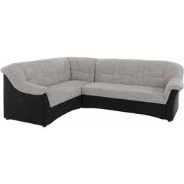 DOMO collection Ecksofa »Sarafina zeitlos und komfortabel, optional mit Federkern, L-Form« wahlweise mit Bettfunktion schwarz/weiß/grau