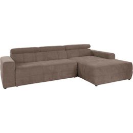 DOMO collection Ecksofa »Brandon große Ausführung B/T/H: 289/177/80 cm, auch in Leder und Cord« mit Kopfteilverstellung, wahlweise...