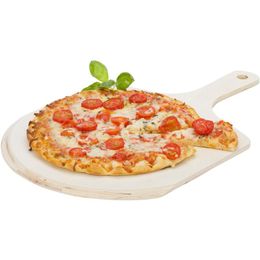 Westmark Pizzastein Keramik Set, 3 Stk. tlg. Inkl. Pizzaschaufel und Pizzaschneider Keramik