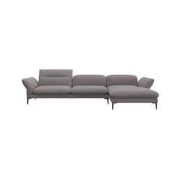 FLEXLUX Ecksofa &raquo;Salino, Funktionssofa mit Recamiere, Relaxsofa, Ecksofa&laquo; Sofa mit Arm- und Kopfteil-Verstellungen, Kaltschaum & Stahl-Wellen braun 