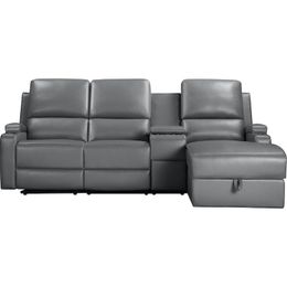Home Affaire Ecksofa »NAPORI Multimediasofa, 3er Kinosessel XXL, L-Form, 3 Bezugsstoffe« Kinosofa mit Relaxfunktion, Getränkehalter, Staufach und...