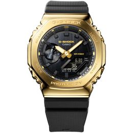 Casio G-Shock Herren Casio G-SHOCK Chronograph Quarzuhr,Armbanduhr,Herrenuhr,digital, bis 20 bar wasserd.Resinarmband schwarz