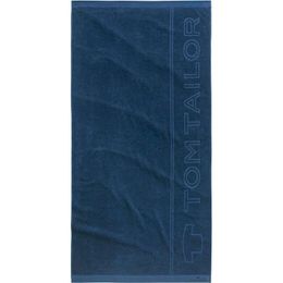 Tom Tailor HOME Saunatuch &raquo;Sam&laquo; mit gro&szlig;em Logodruck blau Obermaterial: 100% Baumwolle B/L: 90 cmx180 cm