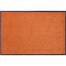 Hanse Home Fu&szlig;matte &raquo;Wash & Clean&laquo; rechteckig 7 mm H&ouml;he Schmutzfangmatte, T&uuml;rmatte, In- und Outdoor, Teppich, L&auml;ufer, waschbar orange Kunstfaser