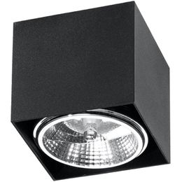 SOLLUX LIGHTING Deckenleuchte »BLAKE« GU10 1 Stk. leuchtet nieder Schwarz