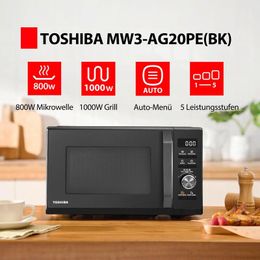 Toshiba Mikrowelle &raquo;MW3-AG20PE(BK)&laquo; Grill Mikrowelle mit Grill schwarz Mikrowelle