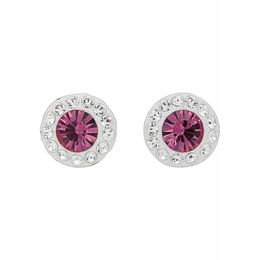 Firetti Damen Paar Ohrstecker &raquo;Schmuck Geschenk Silber 925 Ohrschmuck pink & wei&szlig;&laquo; mit Kristallstein bunt