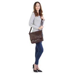 Bodenschatz Damen Bodenschatz Messenger Bag echt Leder braun