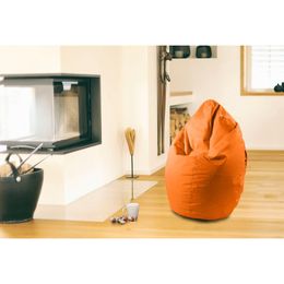 Kinzler Sitzsack &raquo;Kimi big&laquo; 1 Stk. tlg. Uni Farben, mit Taschen & Tragegriff, Outdoor geeignet, Kinderzimmer orange Polyester