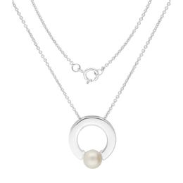 Vivance Damen Kette mit Anh&auml;nger &raquo;button pearl&laquo; silber
