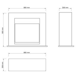Xaralyn Elektrokamin &raquo;Adra&laquo; Set, inkl. elektrischem Kamineinsatz Lucius & Heizung wei&szlig;