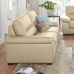 Calia italia 3-Sitzer &raquo;Gaia, hochwertiges Ledersofa mit erstklassigem Sitzkomfort&laquo; edles Design, in zwei hochwertigen Lederqualit&auml;ten beige Leder 