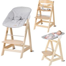 Roba Hochstuhl &raquo;Treppenhochstuhl 2-in-1 Set Style, Born Up&laquo; () mit Neugeborenen-Aufsatz beige