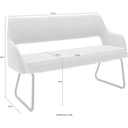 MCA furniture Polsterbank &raquo;Bangor&laquo; Sitzbank frei im Raum stellbar,Stoffbezug, Breite 175 cm braun 100% Polyester