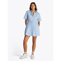Tommy Jeans Damen Shirtkleid &raquo;TJW MINI STRIPE SHIRT DRESS&laquo; mit Taillen Bindeband S (36), N-Gr