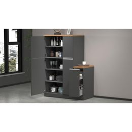 KOCHSTATION Apothekerschrank &raquo;KS-Sole,Apothekerkommode&laquo; Breite/H&ouml;he 30/85 cm, Anbau-und Unterbau m&ouml;glich schwarz