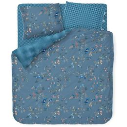 PIP Studio Wendebettwäsche »Kawai Flower« 2 Stk. tlg. 100% Baumwolle, mit Reißverschluss, Bettwäsche mit Blumen Blau Obermaterial: 100% Baumwolle...