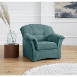 DOMO collection Sessel &raquo;Sarafina zeitlos und elegant, bequem&laquo; wahlweise mit Federkern blau Luxus-Microfaser (92% Polyester, 8% Nylon);Microfaser 