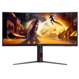 AOC Curved-Gaming-Monitor &raquo;CU34G4&laquo; 86,3 cm/34 &prime;&prime; 3440 x 1440 px UWQHD 1 Reaktionszeit 180 Hz neigbar schwarz neigbar, Vesa Wandhalterung 100x100mm, 