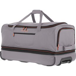 Travelite Herren Travelite Reisetasche &raquo;BASICS, verschiedene Gr&ouml;&szlig;en und Farben&laquo; Duffle Bag Reisegep&auml;ck Sporttasche Reisebag mit Trolleyfunktion grau