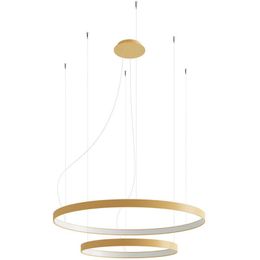 SOLLUX LIGHTING Kronleuchter &raquo;RIO&laquo; LED-Modul 1 Stk. Warmwei&szlig; Verteiltes Licht Golden