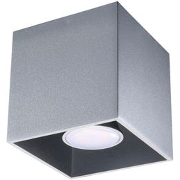 SOLLUX LIGHTING Deckenleuchte »QUAD« GU10 1 Stk. leuchtet nieder Grau