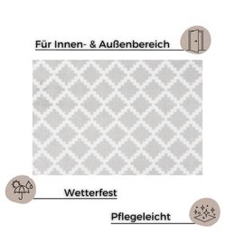 Hanse Home &raquo;Elegance, T&uuml;rmatte&laquo; rechteckig 7 mm H&ouml;he Schmutzfangmatte, Innen und Au&szlig;en, Rutschfest, Wetterfest, T&uuml;rmatte grau Kunstfaser