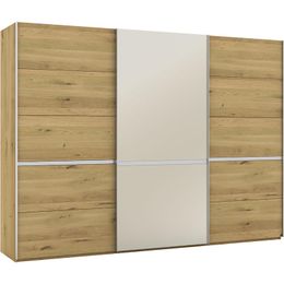 Musterring Schwebet&uuml;renschrank &raquo;Savona, Kleiderschrank, Schrank, Garderobe, mit Schiebet&uuml;ren&laquo; Teilmassiv Bianco-Eiche, mit Spiegel oder Glas, MADE IN GERMANY, 