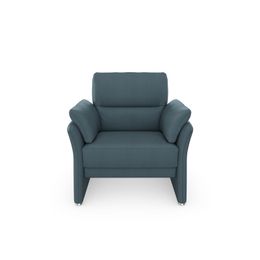 DOMO collection Sessel &raquo;Pina elegant und zeitloser Clubsessel, bequemer Cocktailsessel&laquo; Hoher Sitzkomfort, Luxus-Microfaser Lederoptik, petrol blau