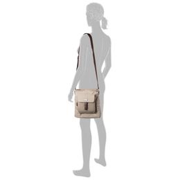 Tom Tailor Damen Tom Tailor Hobo &raquo;Rina&laquo; aus leichtgewichtigem Nylon und aufw&auml;ndig gewebten Gurtband beige