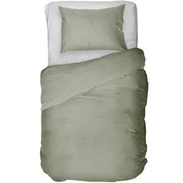 Kayori Bettw&auml;sche &raquo;Ine&laquo; 2 Stk. tlg. 65% Baumwolle - 35% Leinen Olive Obermaterial: 60% Baumwolle, 40% Leinen B/L: 155 cm x 220 cm