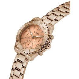 Guess Damen Multifunktionsuhr &raquo;PHOEBE&laquo; Armbanduhr, Quarzuhr, Damenuhr rosa