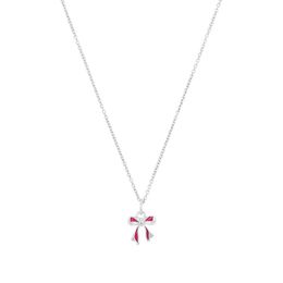 Prinzessin Lillifee Kette mit Anhänger »Schleife« mit Zirkonia (synth.) silberfarben-pink-kristallweiß Mädchen Kette mit Anhänger "Schleife" von...