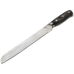 RESTO KITCHENWARE Brotmesser »Ogma 20 cm, aus Edelstahl« professionelles Messer mit lasergravierter Hochleistungsklinge schwarz, silberfarben 0