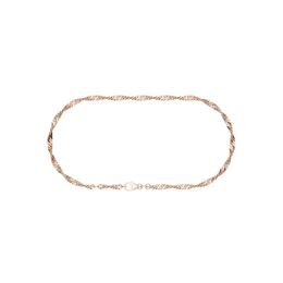 Firetti Fu&szlig;kette &raquo;Schmuck Geschenk Silber 925 K&ouml;rperschmuck Gold o. Ros&egrave; Singapurkette&laquo; Made in Germany rosa Fu&szlig;kette