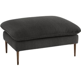 W.Schillig Hocker &raquo;enjoy&MORE&laquo; F&uuml;&szlig;e bronze pulverbeschichtet, Breite 106 cm grau Chenille-Flachgewebe R66 (85% Polyester, 15% Nylon);Longlife Xtra-