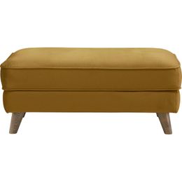 Home Affaire Hocker &raquo;Copenhagen&laquo; passend zur "Copenhagen"-Serie, B/T/H: 102/60/44cm gold Struktur weich (100% Polyester);Samtoptik (100% Polyester)