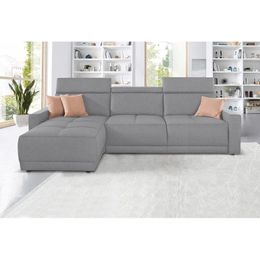 DOMO collection Ecksofa &raquo;Ava mit moderner Sitzheftung & toller Doppelnaht, komfortabel, L-Form&laquo; mit Recamiere, inkl. Federkern, wahlweise mit 