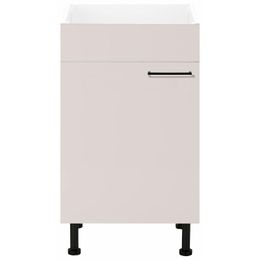 Wiho-K&uuml;chen wiho K&uuml;chen Sp&uuml;lenschrank &raquo;Nisos&laquo; 50 cm breit, mit verstellbaren F&uuml;&szlig;en, ohne Arbeitsplatte beige