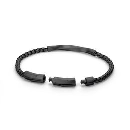 Fynch-Hatton Herren Fynch-Hatton Armband &raquo;Schmuck Geschenk Edelstahl Armkette The Twist&laquo; schwarz