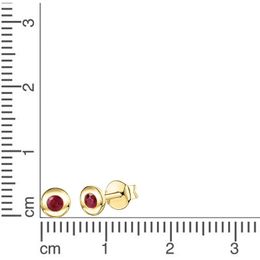 Firetti Damen Paar Ohrstecker &raquo;Schmuck Geschenk, Ohrringe Solit&auml;r, Gold 375&laquo; mit Rubin, Saphir oder Smaragd gold