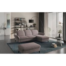 Sit & More sit&more Ecksofa &raquo;Leandro L-Form&laquo; Wahlweise mit Bett-, Kopfteil - und Armlehnfunktion, sowie Bettkasten grau 90% Polyester, 10% Polyamid