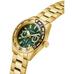 Guess Herren Multifunktionsuhr &raquo;LETTERMAN&laquo; Quarzuhr, Armbanduhr, Herrenuhr, Datum, Wochentag, Edelstahlarmband gold