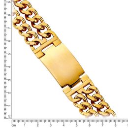 Firetti Herren Armband &raquo;Schmuck Geschenk Armkette ID-Platte, Panzerkette&laquo; gold