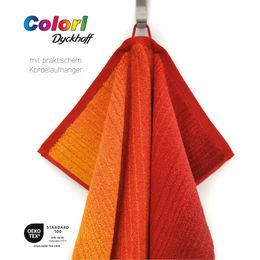 Dyckhoff Handt&uuml;cher &raquo;Colori&laquo; mit Farbverlauf rot Walkfrottee, Obermaterial: 100% Baumwolle