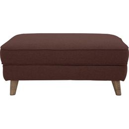 Home Affaire Hocker &raquo;Copenhagen&laquo; passend zur "Copenhagen"-Serie, B/T/H: 102/60/44cm rot Struktur weich (100% Polyester);Samtoptik (100% Polyester)