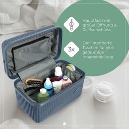 Travelite Damen Travelite Beautycase &raquo;BALI&laquo; Kosmetikkoffer mit Aufsteck -und Organizerfunktion blau