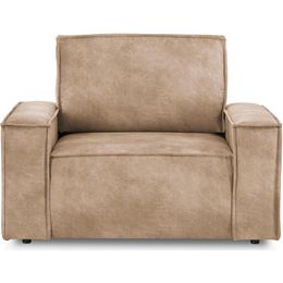 Home Affaire Sessel &raquo;SHERWOOD, Love-Seat in 3 Stoffarten verf&uuml;gbar&laquo; passend zur Polster-Serie SHERWOOD beige 100% Polyester