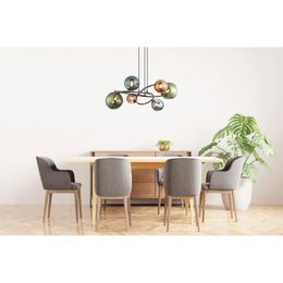 Globo LIGHTING LED-H&auml;ngeleuchte &raquo;RIHA&laquo; G9 1 Stk. Warmwei&szlig; H&auml;ngelampe, Glas, Wohnzimmer, Esszimmer grau